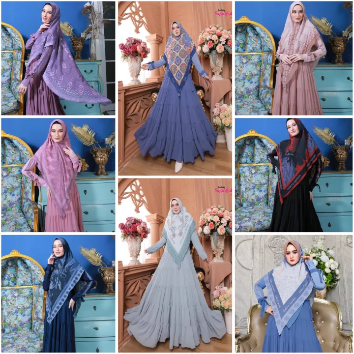 ORIGINAL Gamis Syari SUKIYAH SUKIYA POLOS Set BY Gallery Syarifah ...