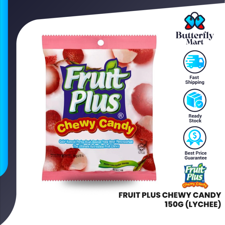 Fruit Plus Chewy Candy 150g (Lychee) Gula Gula Lembut Childhood Snack ...