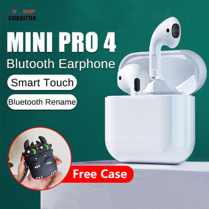 【COD/Local Stock】【Free Pro 4 Case】Mini Pro 4 Bluetooth Earphone High ...