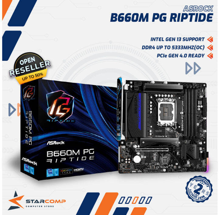 ASRock B660M PG Riptide mATX DDR4 Mainboard Intel LGA1700 B 660 M ...