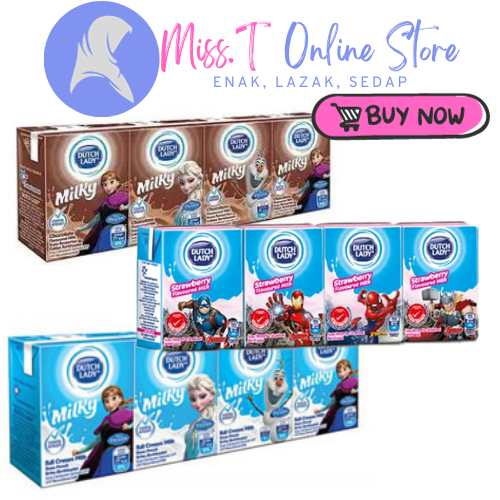 [MT] Dutch Lady UHT Milk School Pack 125ml x 4pack | Lazada
