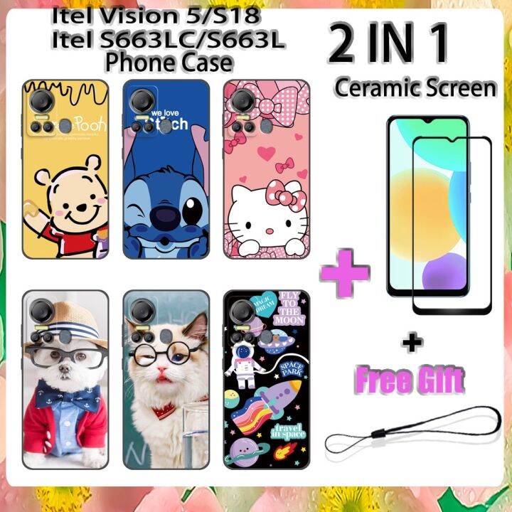 2 IN 1 Itel Vision 5 S18 S663LC S663L Phone Case with Tempered Glass ...