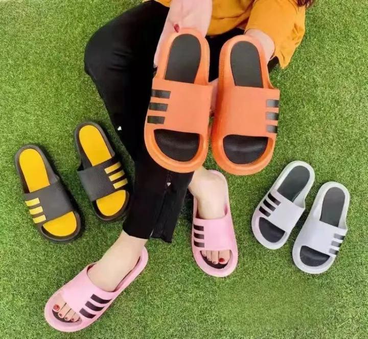 Fashion Slip-On 3 Lines Slippers for women's | Lazada PH