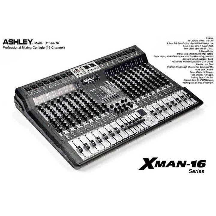 mixer ashley xman 16 original mixer 16 channel ashley x man 16 digital ...