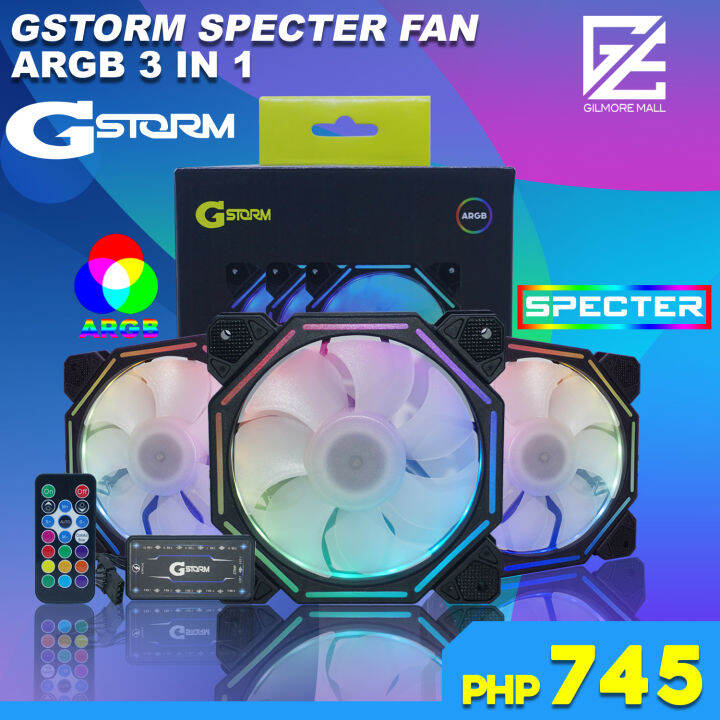 G-STORM Specter ARGB Fan 3in 1 with Hub and Remote Control | 120mm fans ...