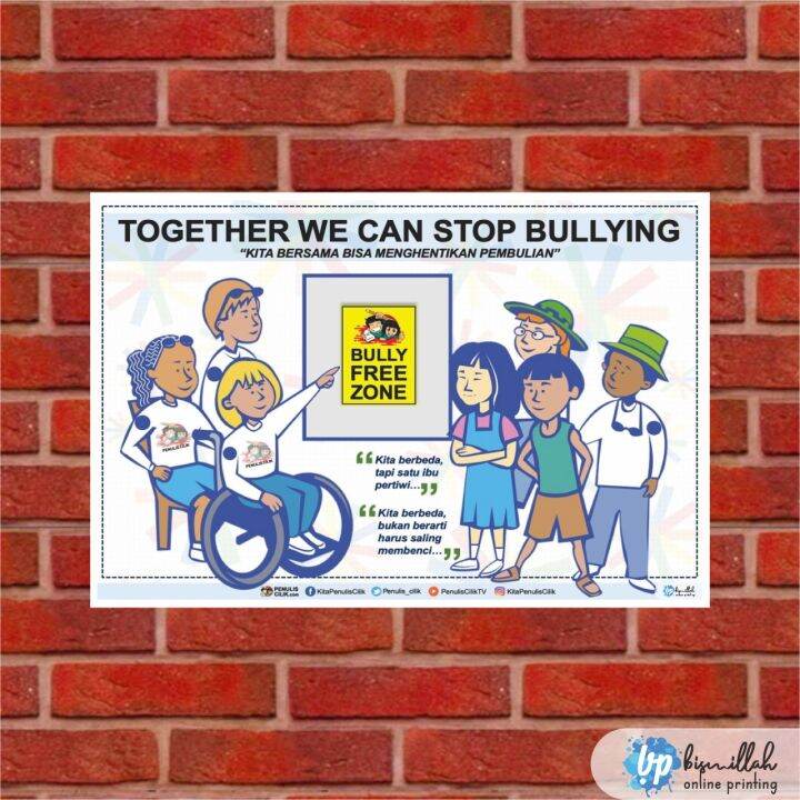 Poster Kesehatan together we can stop bullying | Lazada Indonesia
