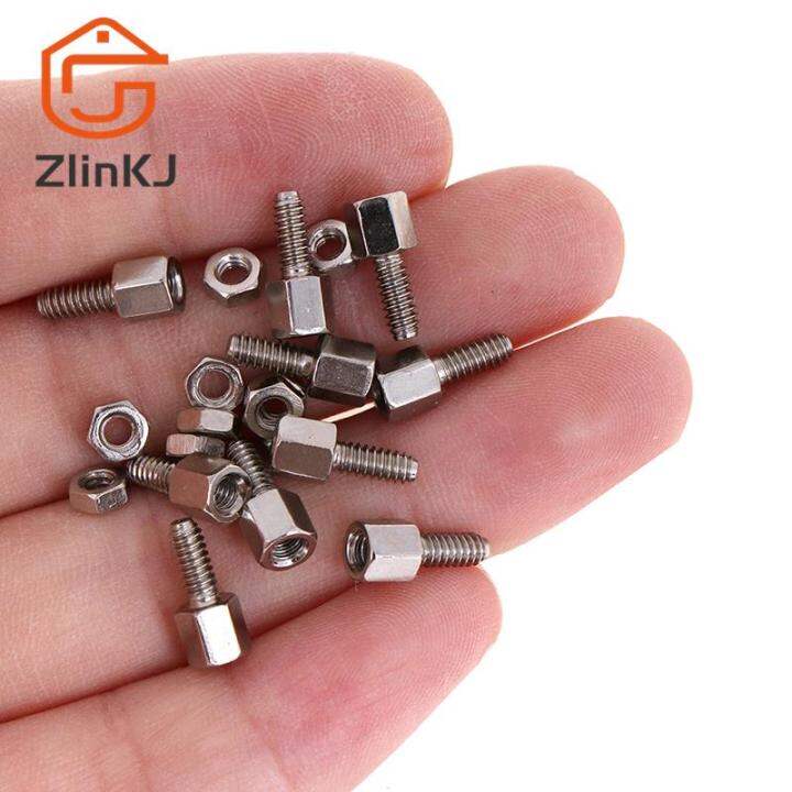 10ชุด5 + 7มม. แผ่นส่วนหัวสลักเกลียวไม่มีหัวและน็อตถั่วสกรู D-Sub VGA ...