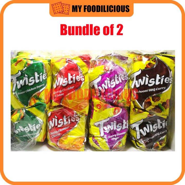 Twisties Snack - Roasted Chicken / BBQ Curry / Cheese / Tomato - 10 ...