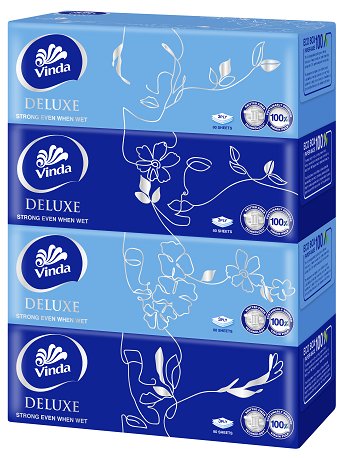 VINDA Deluxe Facial Tissue Box 3ply 80s x 4 | Lazada PH