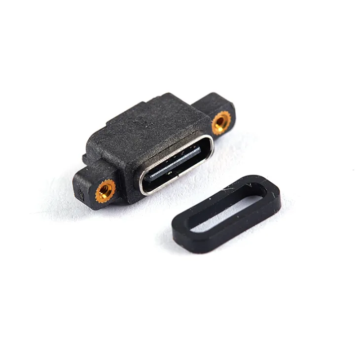 USB 3.1 Type-C 6 Pin Female Socket SMD DIP Connector With Screw Hole ...