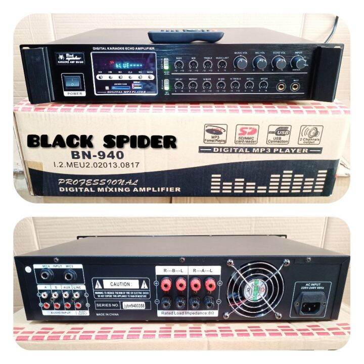 AMPLI KARAOKE BLACK SPIDER BS BN 940 AMPLIFIER BLACKSPIDER | Lazada Indonesia