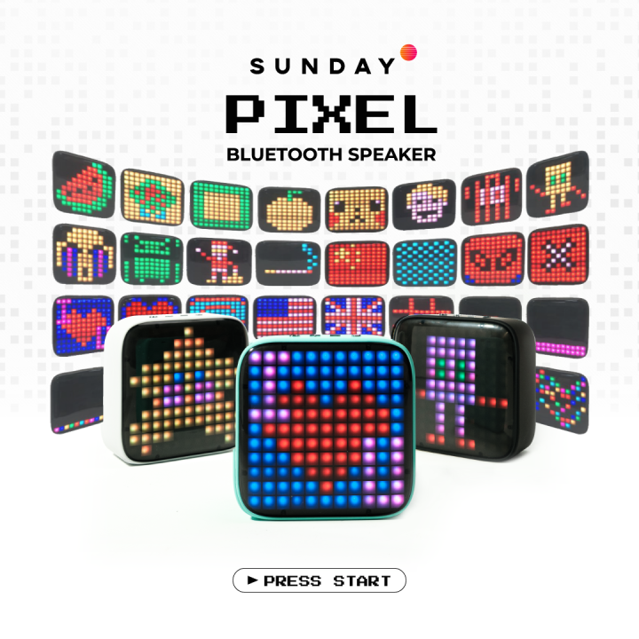 Pixel Bluetooth speaker ลำโพงบลูทูธเปลี่ยนรูปได้ เสียงดี รับประกัน 1 ปี ...