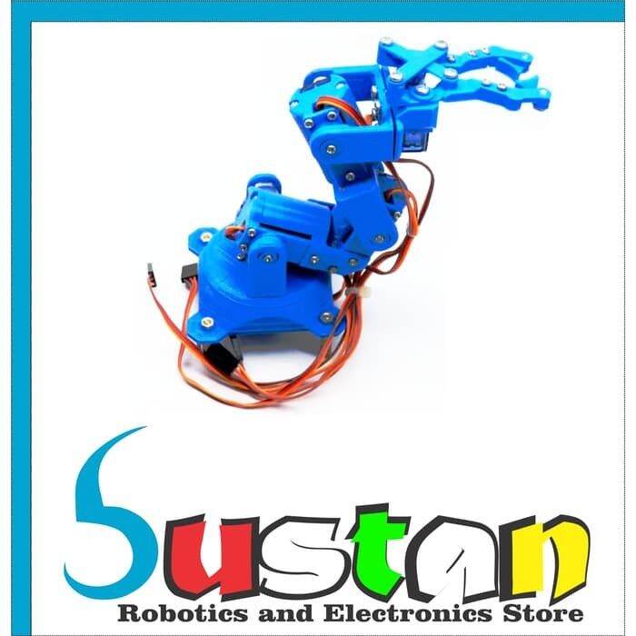 Robot Arm Lengan Tangan 5 Dof Education Plus 5 Servo Sg90 For Arduino