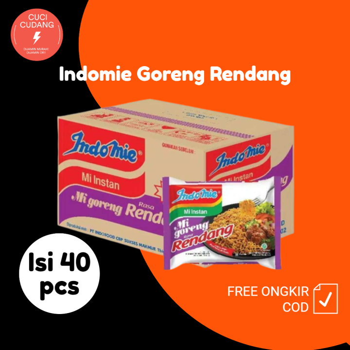 Indomie Goreng Rendang 91gr 1 Dus Isi 40 pcs | Lazada Indonesia