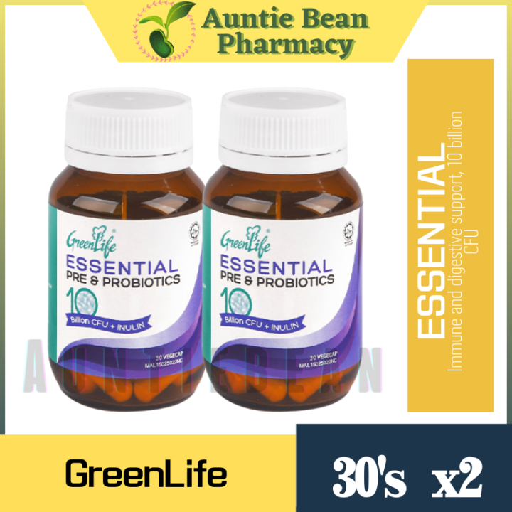 Greenlife Essential Pre & Probiotic 30 capsules x 2 bottle EXP:08/2024 | Lazada