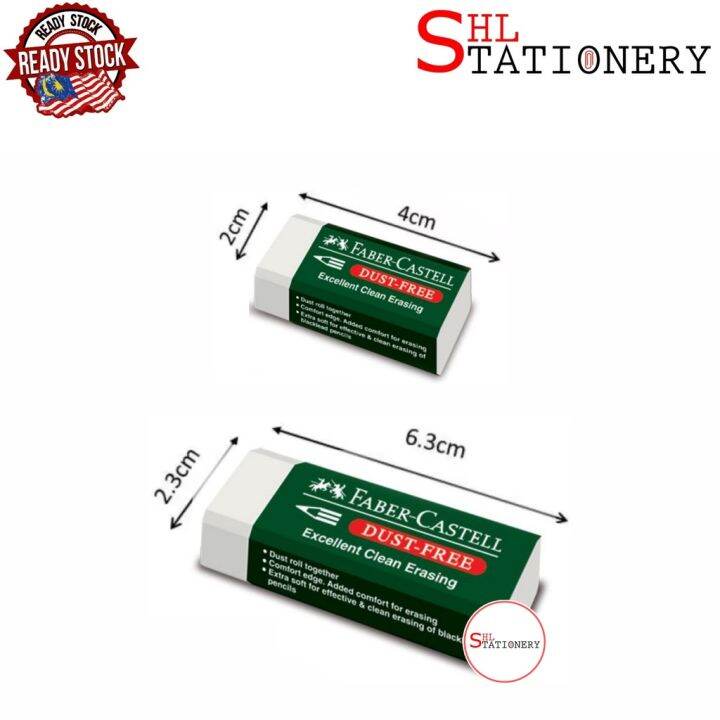 FABER-CASTELL Dust Free Perfect Eraser Small / Big Ecellent Clean ...