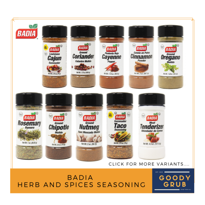 Badia Herbs Spices Seasoning | Cajun | Coriander | Cayenne | Chipotle ...