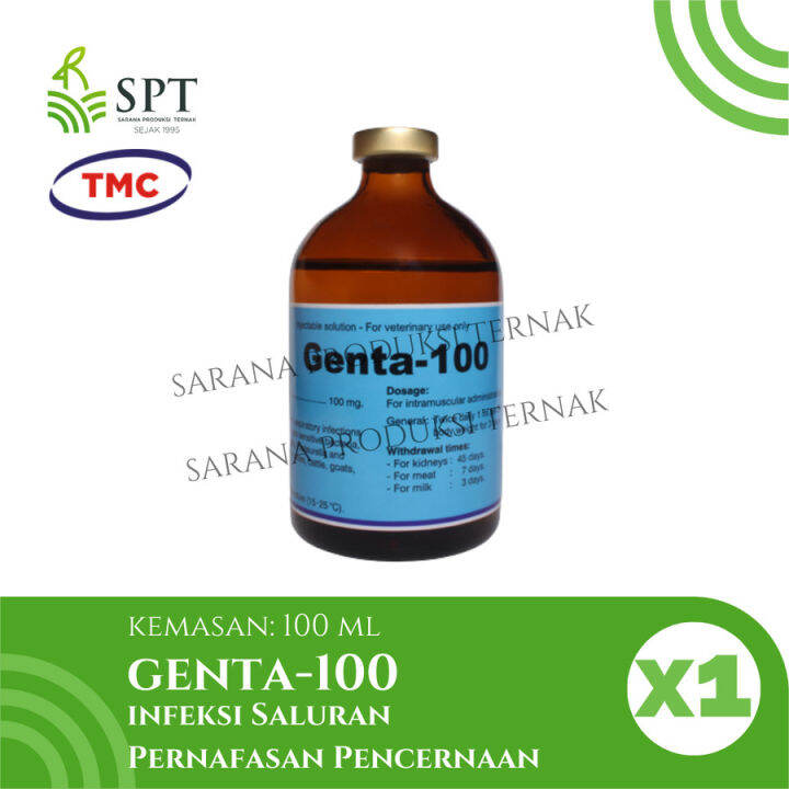 GENTA 100 100ML OBAT INFEKSI PENCERNAAN PERNAFASAN SAPI KUCING KAMBING | Lazada Indonesia