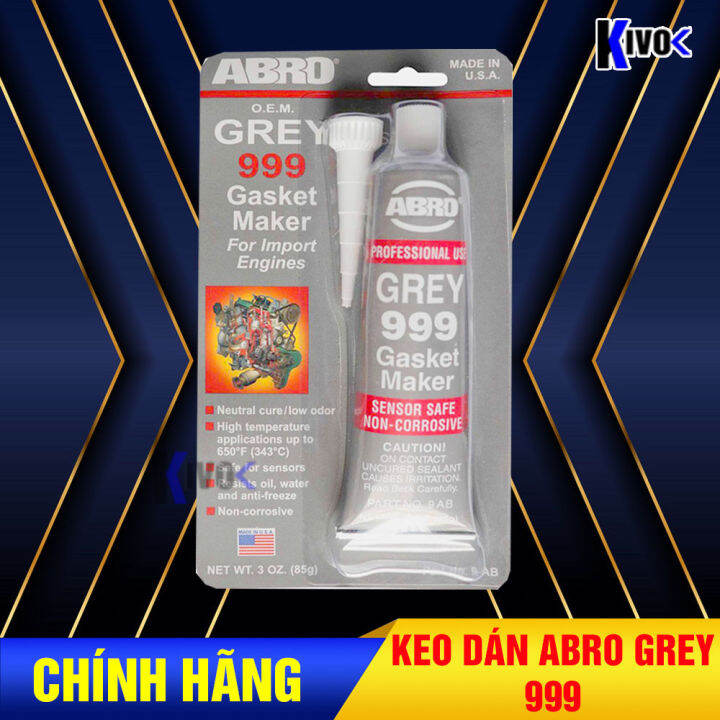 Keo Dán Ron Chịu Nhiệt ABRO GREY 999 Màu Xám - Keo Dán Gioăng/ Keo Tạo ...