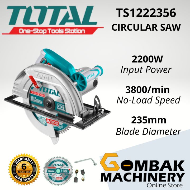 TOTAL TS1222356 2200W 235mm Circular Saw -6 Months Warranty | Lazada