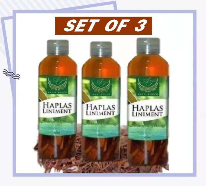 SET OF 3 Haplas Liniment by Angel Touch 60ml | Lazada PH