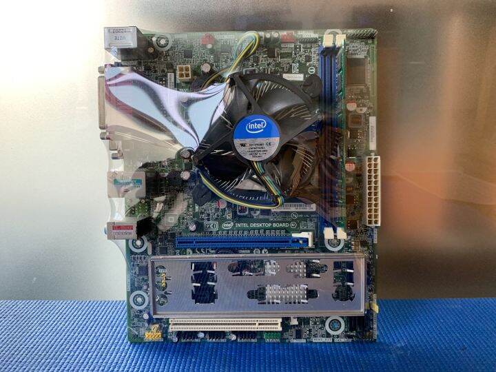 เมนบอร์ด INTEL Socket 1155 CPU i3-2100 RAM 4GB DDR3 พร้อมฝาหลัง สวยๆ ...