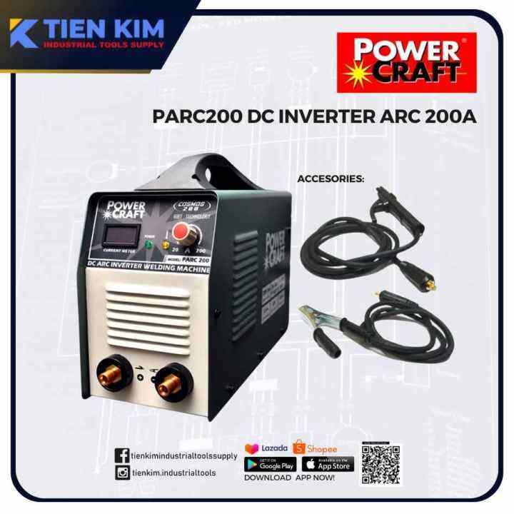 POWERCRAFT DC Inverter ARC Welding Machine 200A IGBT Technology HEAVY DUTY [ P ARC 200 ] (Tien ...