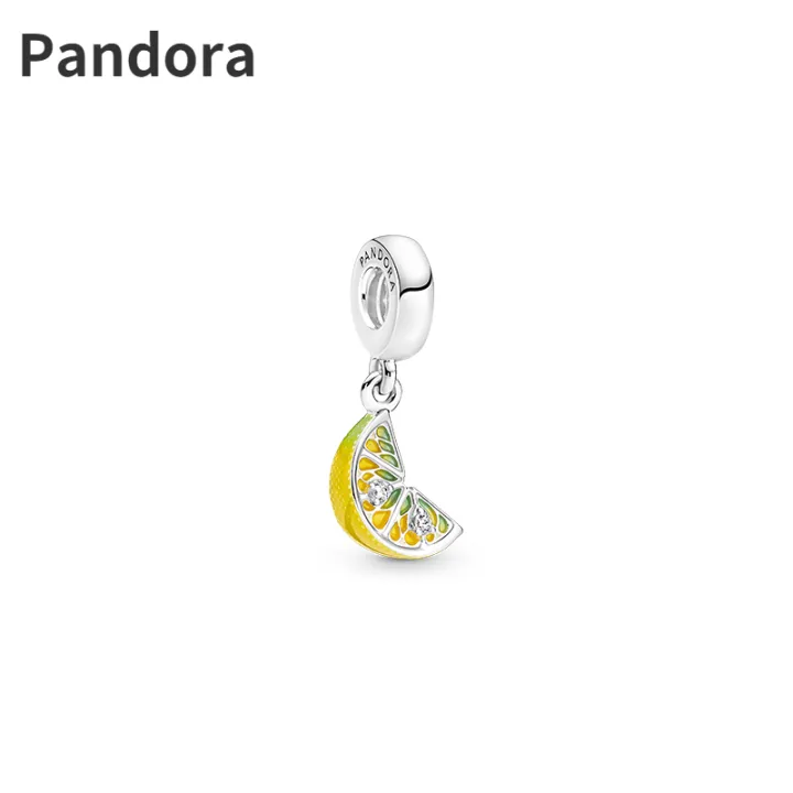 Pandoraˉ Charm Pandoraˉ 925 Silver Sparkling Lemon Slice Charm ...