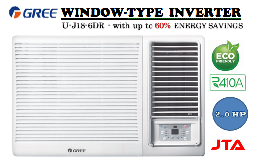 Gree Window Type Inverter Aircon 2.0HP (U-J18-6DR) | Lazada PH