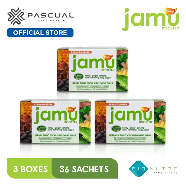 Pinoy Jamu Booster Set of 3 Boxes (36sachets) | Lazada PH