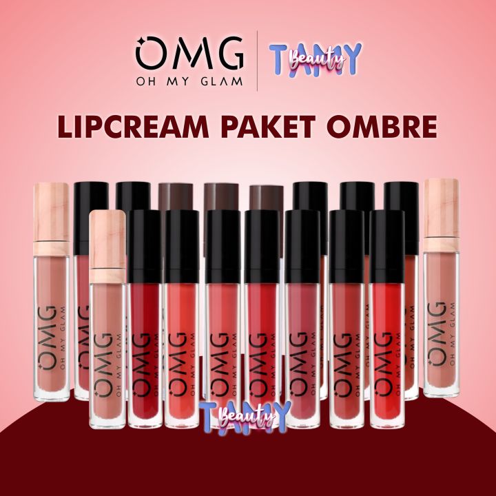 OMG Lip Cream Matte Oh My Glam Matte Kiss Lipcream Ombre Lipstik | Satuan | Lazada Indonesia