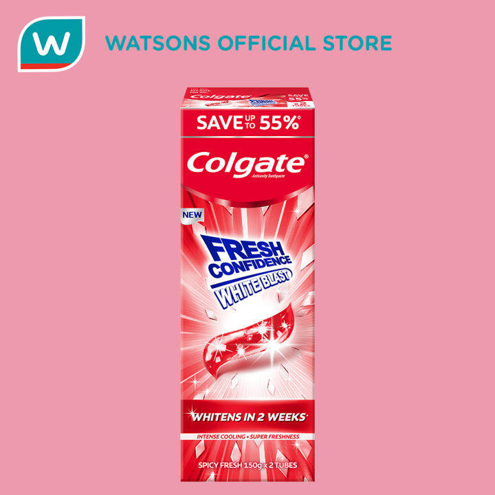 COLGATE Fresh Confidence White Blast Spicy Fresh Toothpaste 150g Twin ...