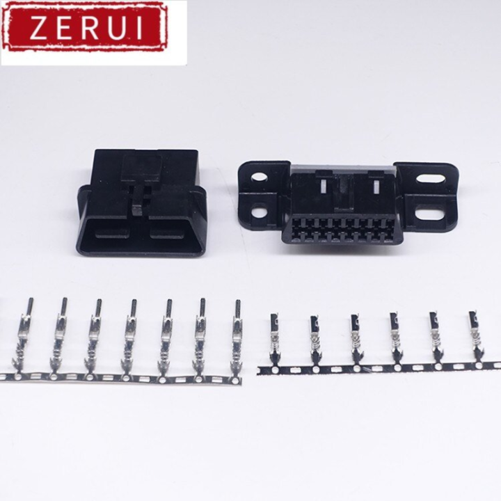 ZR For 16 Pin OBD2 OBD-II Socket Automotive Diagnostic Interface OBDII ...