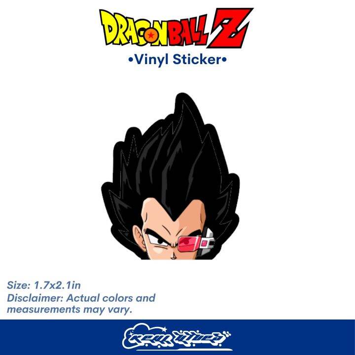 Vegeta Dragon Ball Z Sticker Anime Vinyl Peeker Stickers Waterproof ...