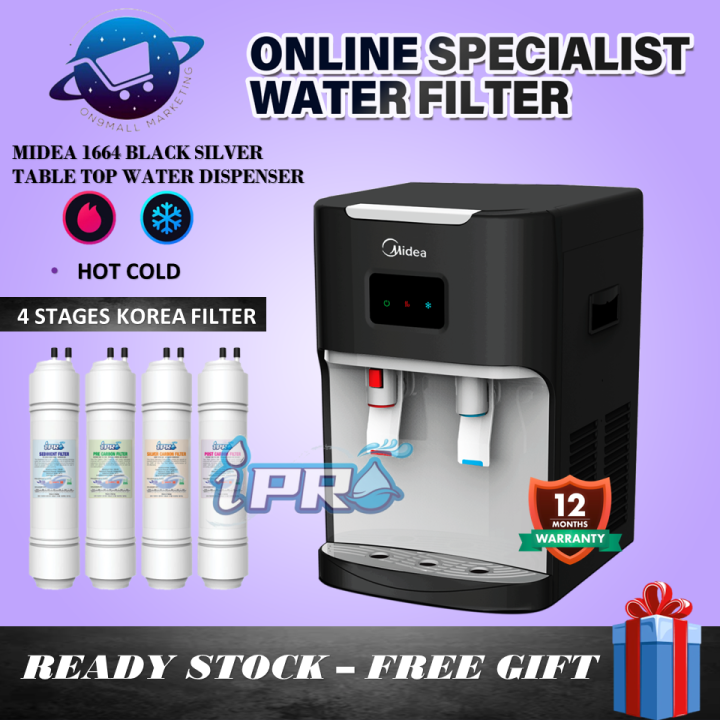 Midea Mild Alkaline Hot Cold Desktop Water Dispenser Penapis Air Model ...