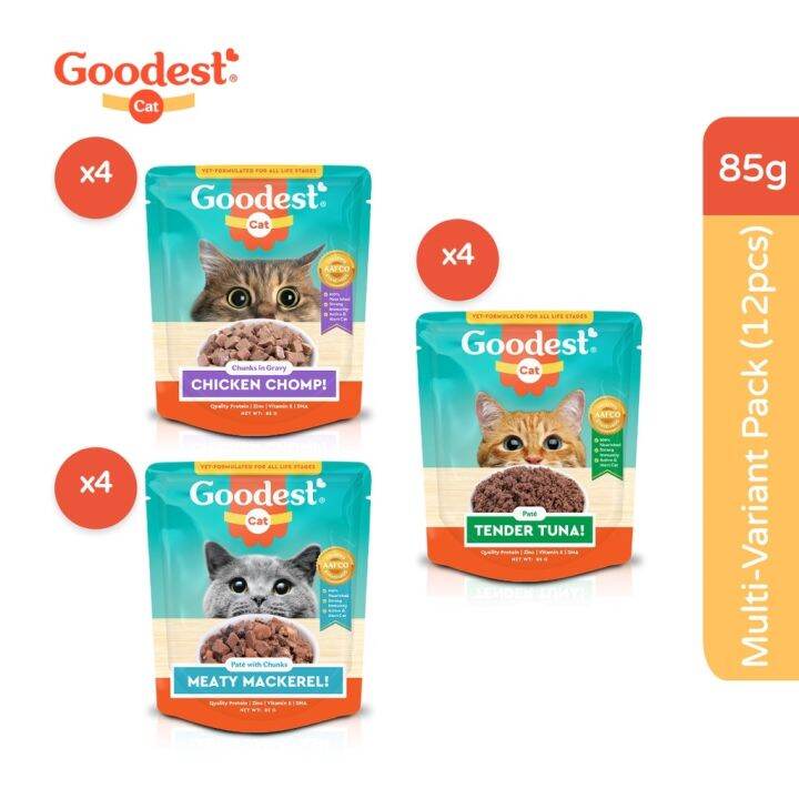 Goodest Cat Multi-Variant Pack of 12 Wet Cat Food Pouch (85g) | Lazada PH