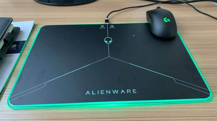 Alienware alien luminous mouse pad RGB magic game rog wireless charging ...