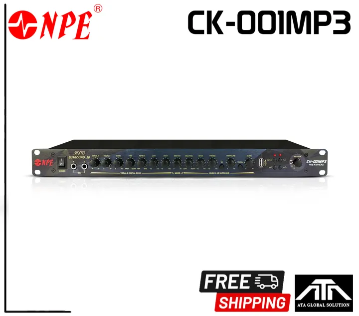 ปรีคาราโอเกะ NPE CK-001 2BB/MP3 ปรับแต่งเสียง อีคิว เครื่องปรุงแต่งเสียง Karaoke PreAmplifier ...