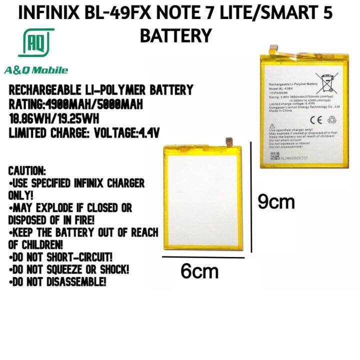 【COD】 {AQ}INFINIX BL-49FX NOTE 7 LITE/SMART 5 ORIGINAL Li-Polymer ...