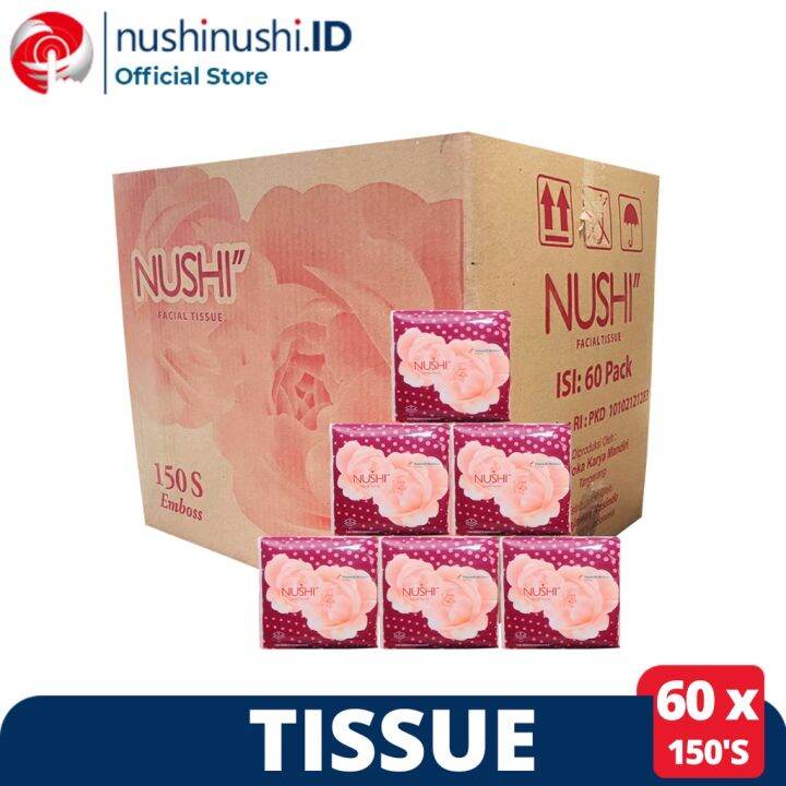 Nushi Facial Tissue 150 Sheet 2 Ply 1 Karton/60 Pcs | Lazada Indonesia