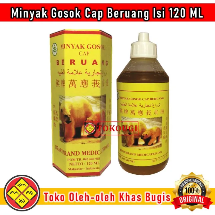 Minyak Gosok Cap Beruang Asli Khas Makassar Isi 120 ML Garansi Original ...