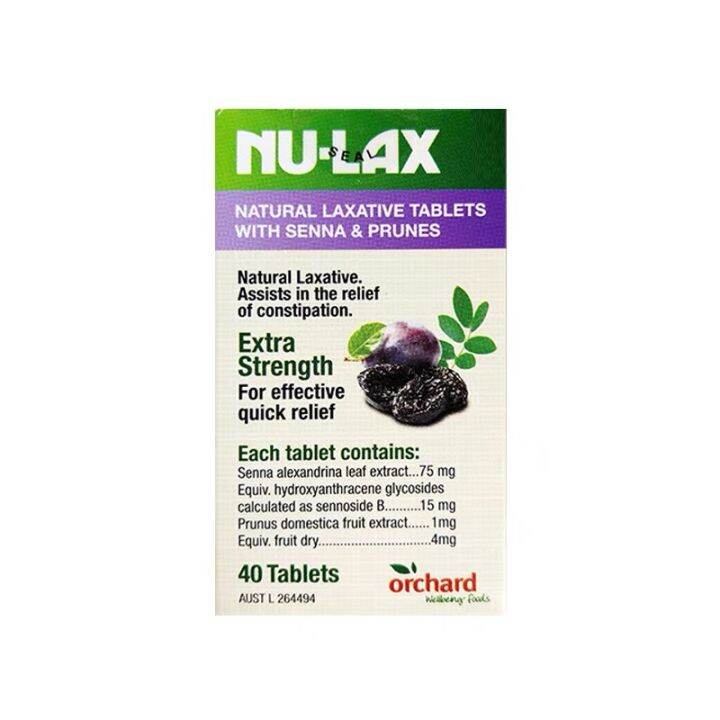 Nulax Natural Laxative Tablets with Senna and Prunes 40 Tablets | Lazada PH