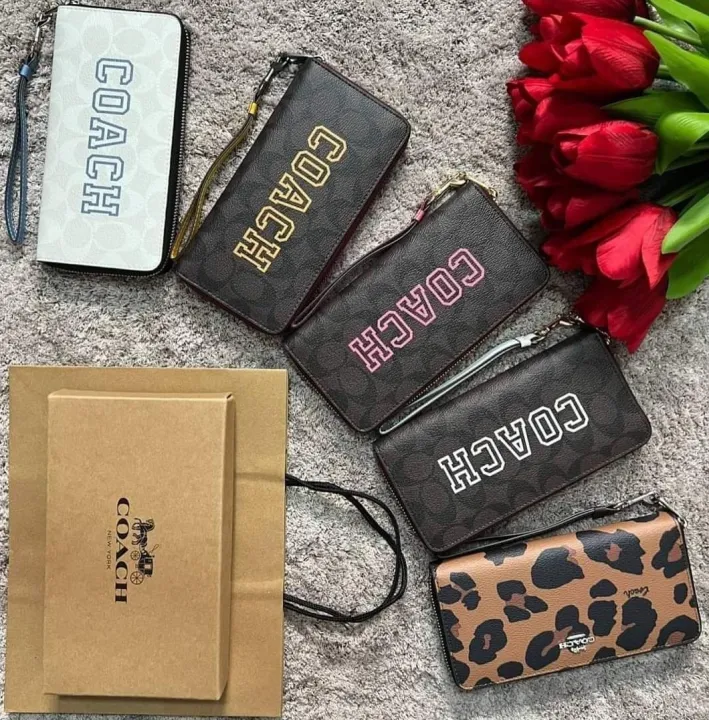 Original Coach CB856 Long Zip Around Wallet In Signature Canvas With ...