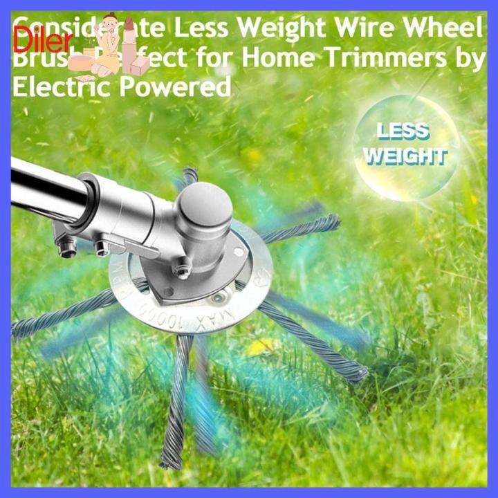 DILER Metal Grass Trimmer Head Steel Razor Weed Eater Blades Mower Weed ...