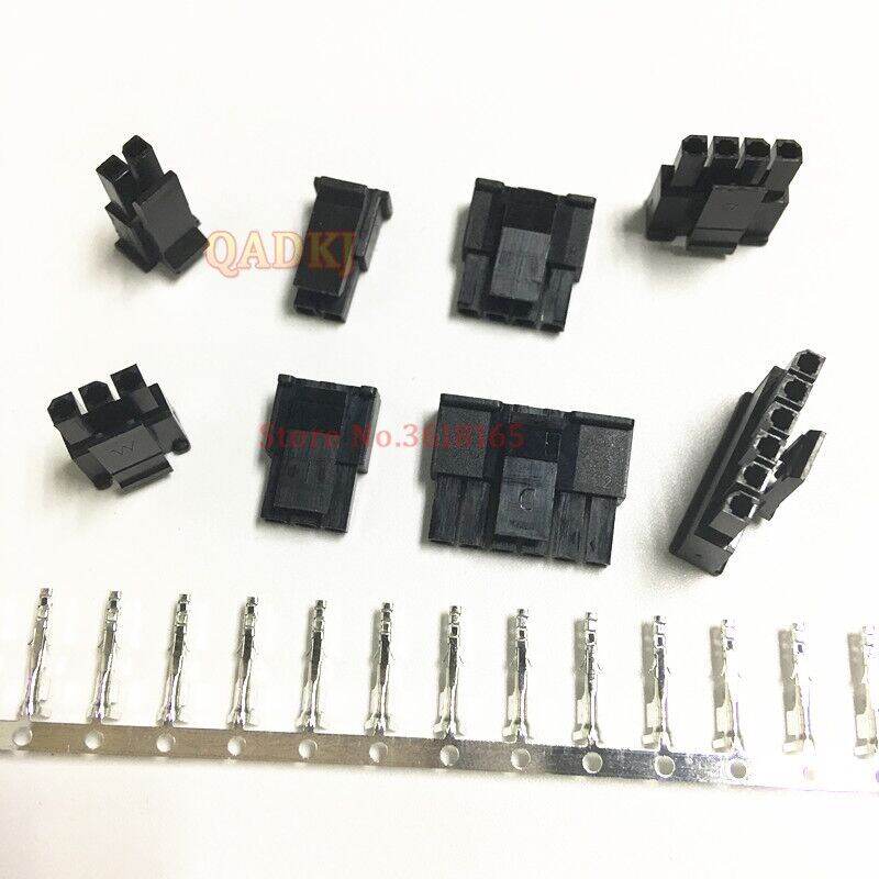 30 ชุด Molex Micro-Fit 3.0 mm Connector MX3.0 Single Row Female Housing + Terminals 2/3/4/5/6 ...