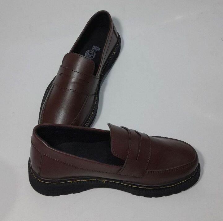 dockmart warna coklat dasi slip on sepatu pria loafer slipon kasual ...