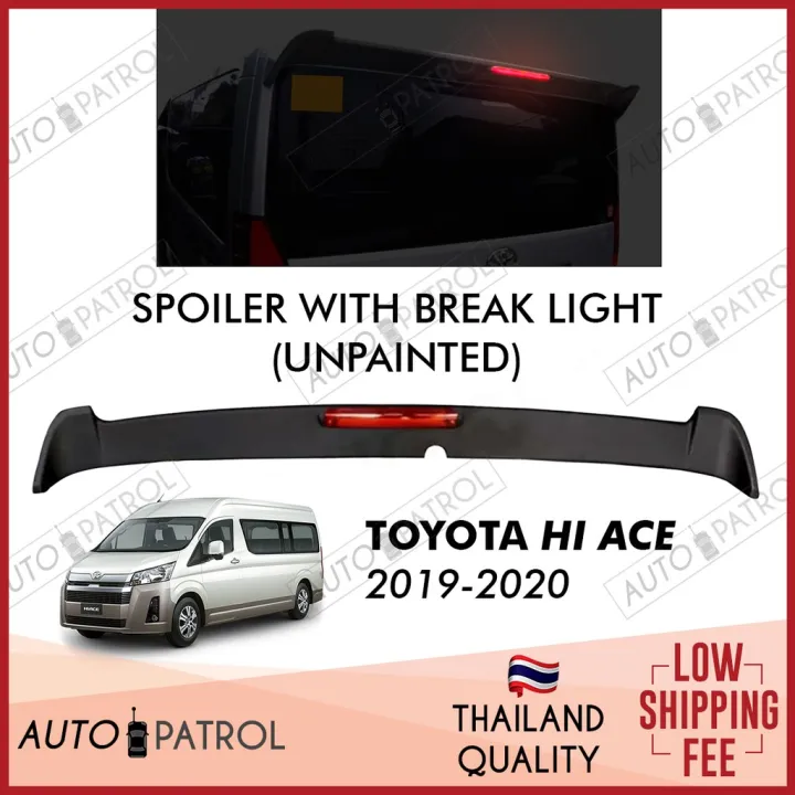 Toyota Hiace Commuter 2019-2020 Spoiler With Brake Light (Matte Black ...
