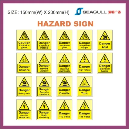 Warning Hazard Signage Hazardous Symbols Health & Safety (Safety Signs ...