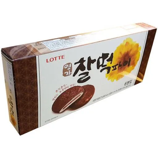 Lotte Myeongga Korean Rice Cake Pie (Chaltteok) Chocolate Flavor 225g ...