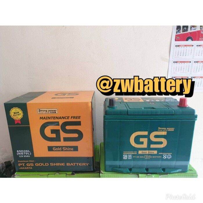 Aki Mobil Fortuner Bensin -Pajero Ns70L / 65D26L Gs Mf 12V 65Ah | Lazada Indonesia